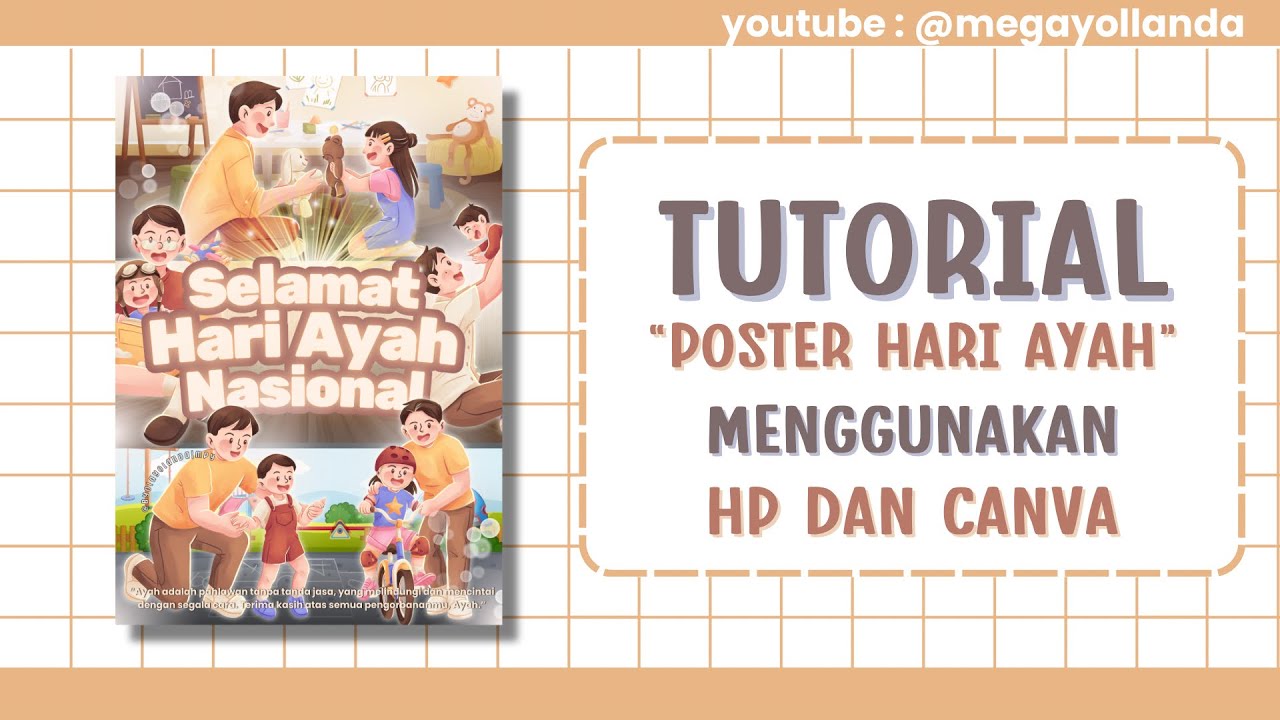 Tutorial Poster Hari Ayah Lewat Hp Menggunakan Canva #canva #hariayah