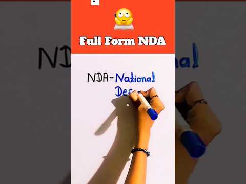Full Form NDA || NDA ka full form kya hota hai #exam #shorts