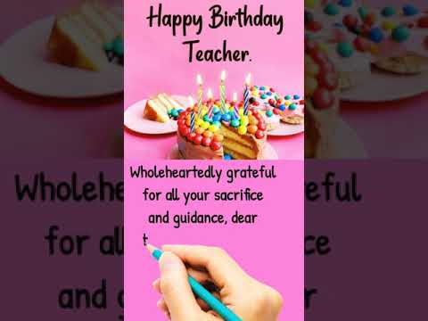 Heart Touching Birthday Wishes For Teacher #shorts #happybirthday