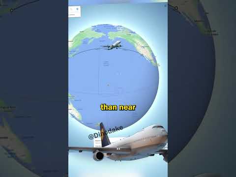 Why Don't Planes Fly in a Straight Line ? π§#fact #shorts #airplane