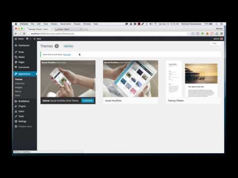 How to install Social Portfolio theme