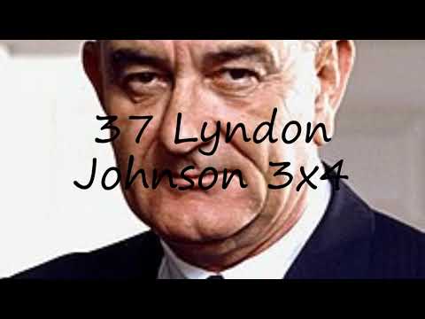 How to pronounce 37 Lyndon Johnson 3x4 in English?