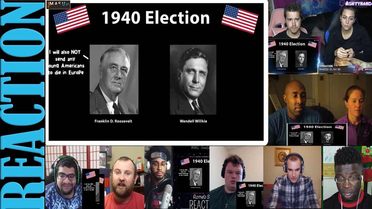 WW2 - OverSimplified (Part 2) REACTIONS MASHUP