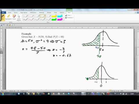 note standard normal using tables 2 negative value of z