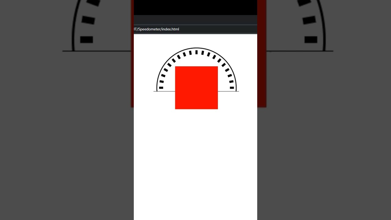 Speedometer using HTML CSS and Javascript #shorts