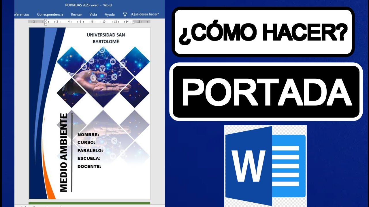 TUTORIAL de como hacer una Portada en WORD