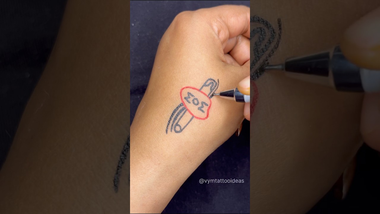DIY simple tattoo #tattoo #trending #shorts #art