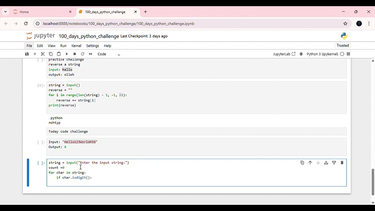 Day 6 - 100 days python code challenge