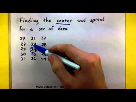 Statistics - Find the center and spread