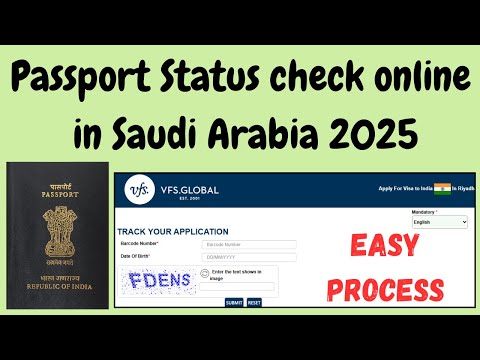 Passport Tracking Status check through VFS in Saudi Arabia 2025 II Free Delivery to Home Address