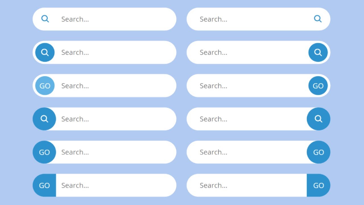 Search Box UI Design Collections || Simple Search Bar  Designs In HTML and CSS