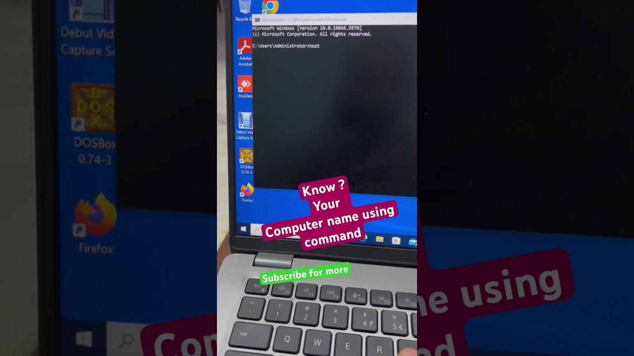 Check Computer name using command