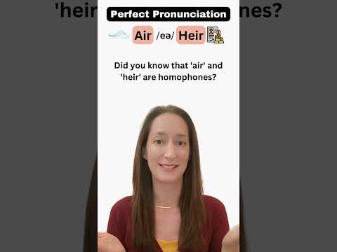 English Pronunciation AIR and HEIR