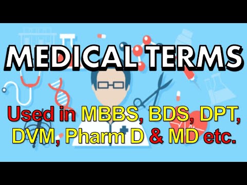 Medical Terms and their Definitions/Meanings || Used in Different Medical Fields || Informatocity