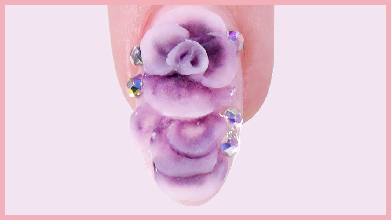 Acrylic Flower Nails | 3D Nail Art