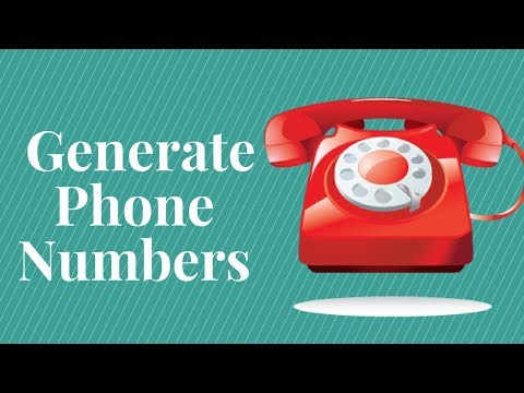 How to Generate Phone Numbers | Phone Number Generator | Number Generator