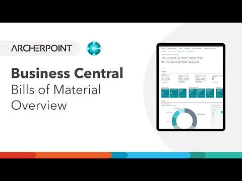 Bills of Material in Microsoft Dynamics 365 Business Central Overview