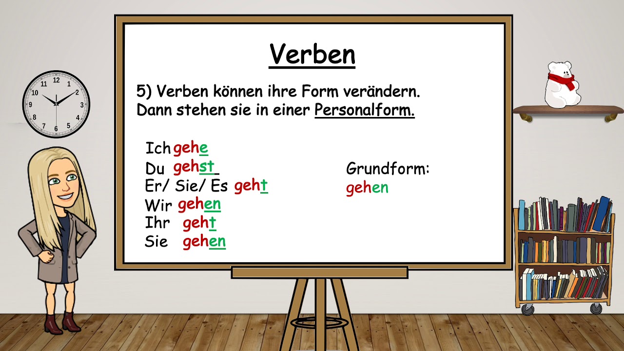Verben - in ihrer Grundform und Personalform