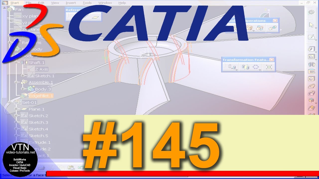 01-145 CATIA v5 TUTORIAL surface design: ( Rough Offset )