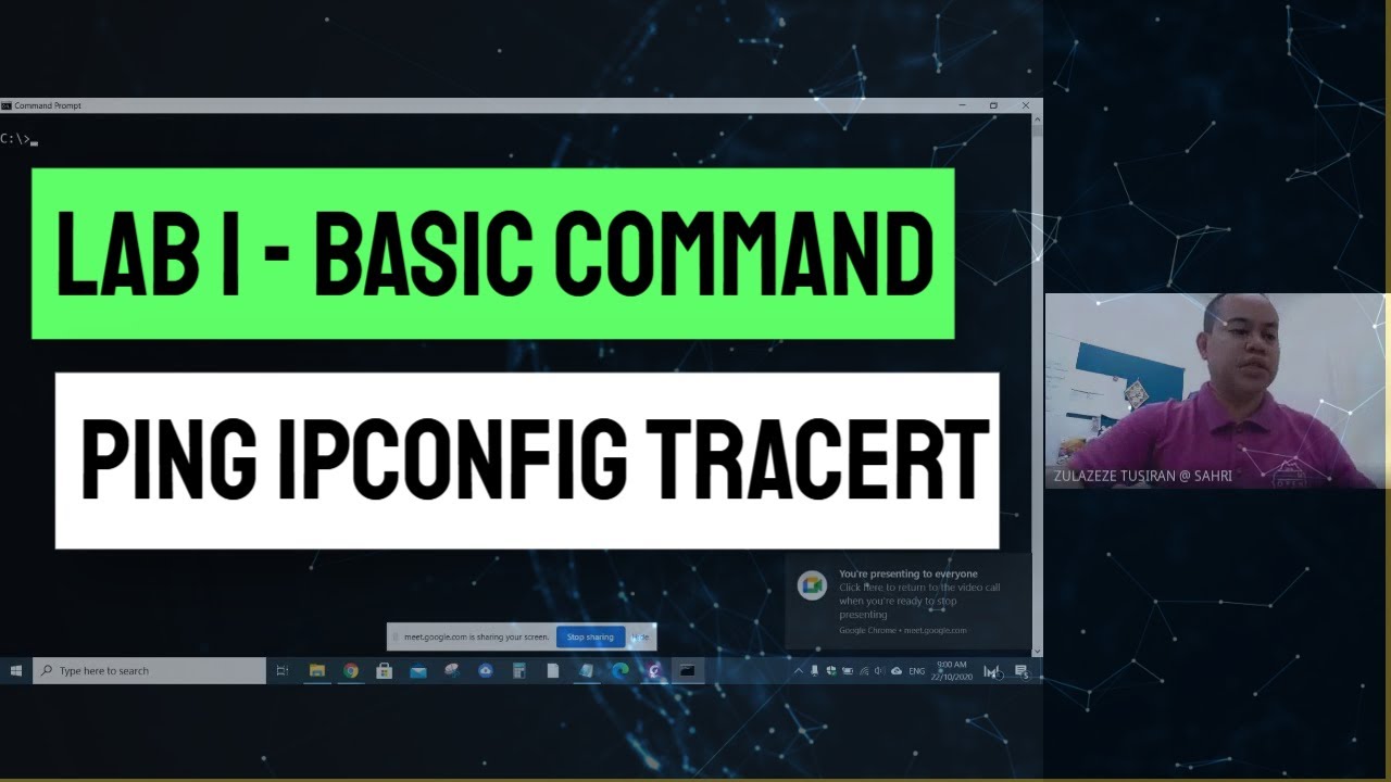Lab 1   Basic Network, Ping, IPConfig and Tracert