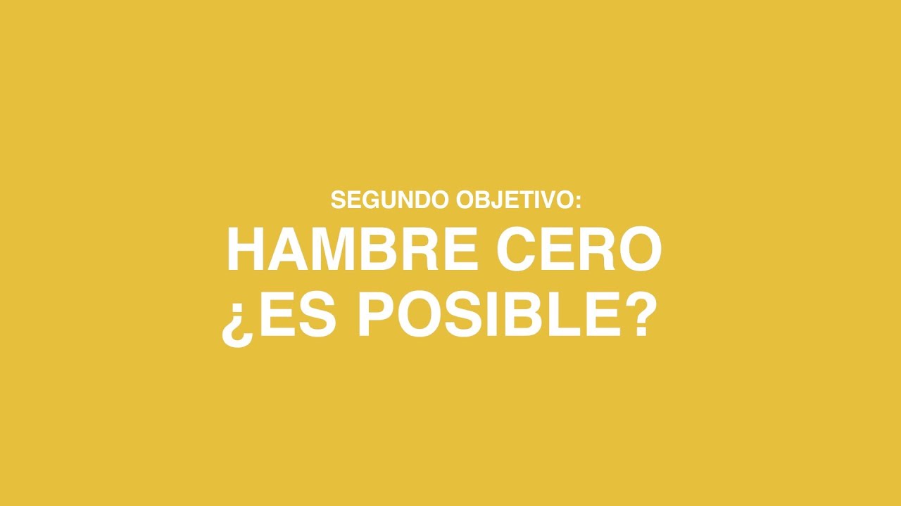Hambre Cero ¿es posible? Observatorio Agenda 2030