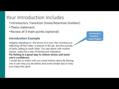 Informative Outline Thesis statement and 3 main points