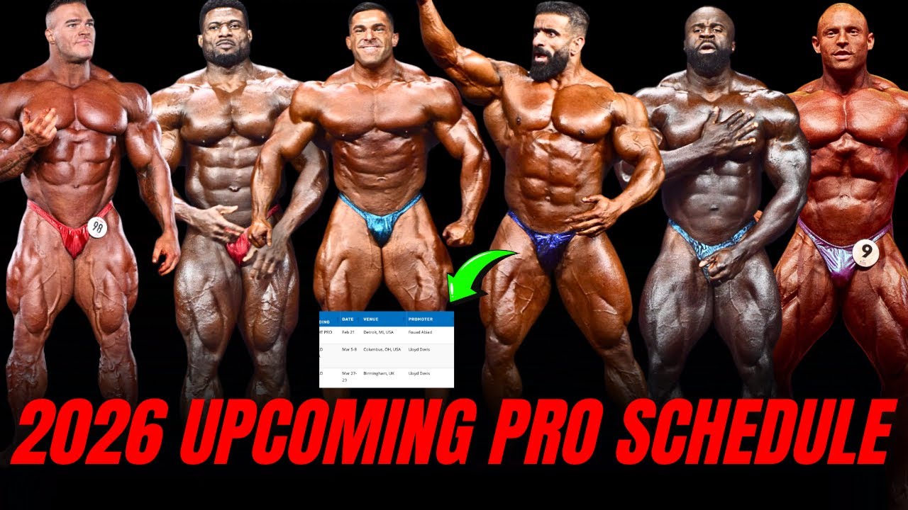 2026 Upcoming Bodybuilding Competitions  – Full Pro Schedule ❗