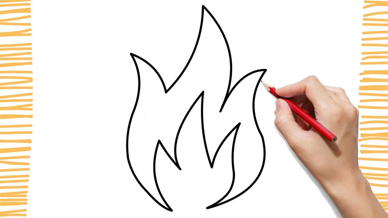 Como dibujar a FUEGO - fácil