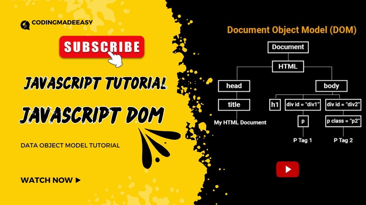 JavaScript DOM Tutorial | getElementByID | Document Object Model | JavaScript Full Tutorial #coding