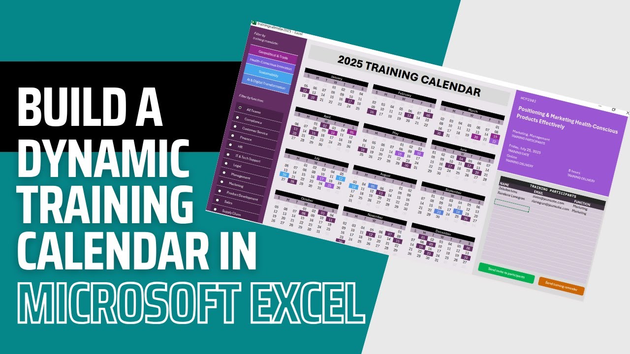 Build an Automated Training Calendar in Excel