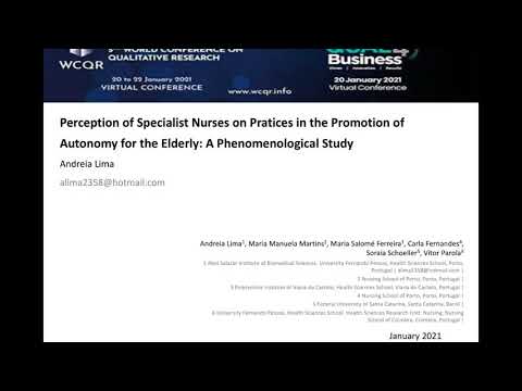 WCQR2021_77_Perception of Specialist Nurses on Practices in the Promotion of Autonomy...