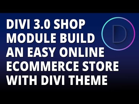 Divi 3.0 - Divi Builder Shop Module with the Divi WordPress theme