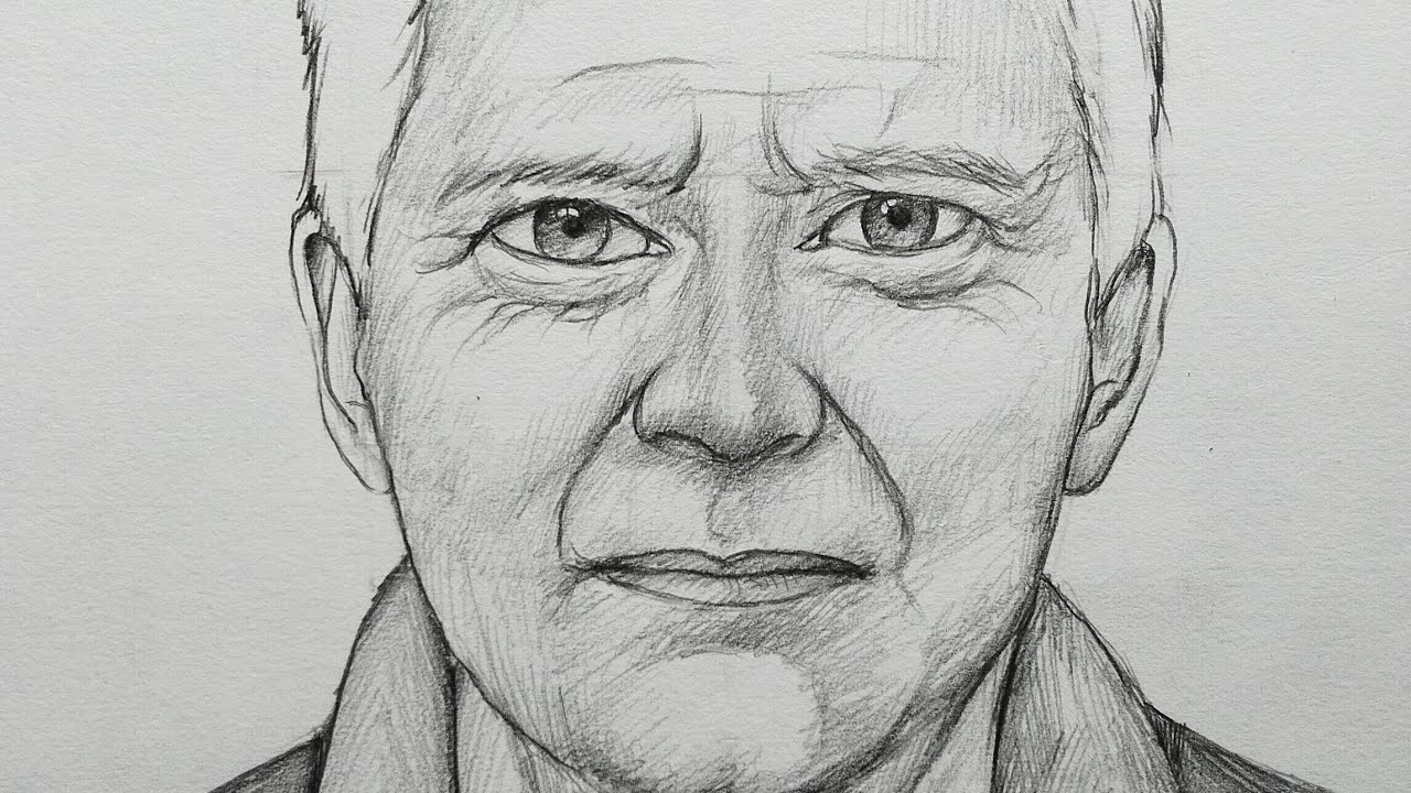How to draw Old Man Face easily with Loomis Method | Portrait Drawing step by Step tutorial