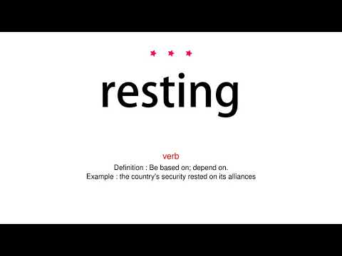 How to pronounce resting - Vocab Today