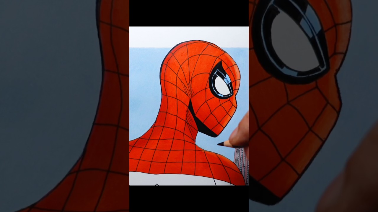 Drawing Your Friendly Neighbourhood Spider-Man 🕷️ #artology #spiderman #art