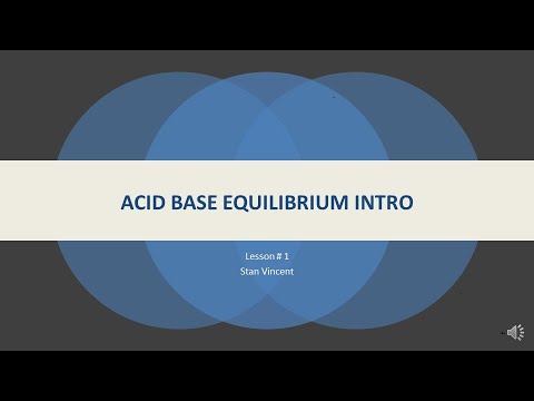 Acid Base Equilibrium Intro Online – Stan's Academy