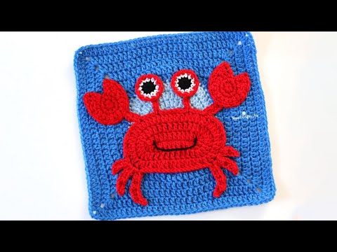 Crochet Crab - Under The Sea CAL Square 4