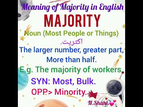 🔵 Majority, Noun, Plural Majorities 📚