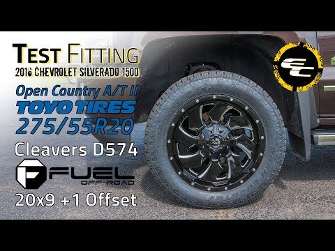 Test Fitting - 2016 Chevrolet Silverado 1500 w/ 20x9 Fuel Cleavers & 275/55 Toyo A/T II