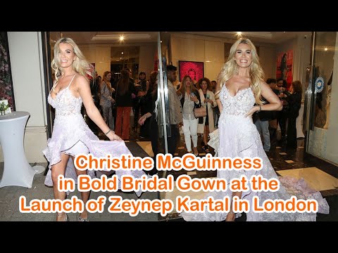 Christine McGuinness in Bold Bridal Gown at the Launch of Zeynep Kartal in London