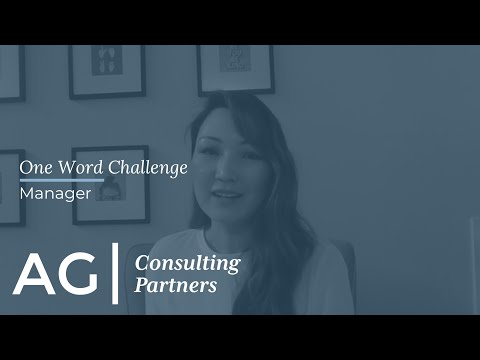 AG Consulting Partners One Word Challenge: Managers