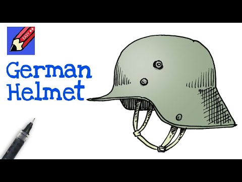 How to Draw a WW1 German Helmet Real Easy – Stahlhelm – Shoo Rayner