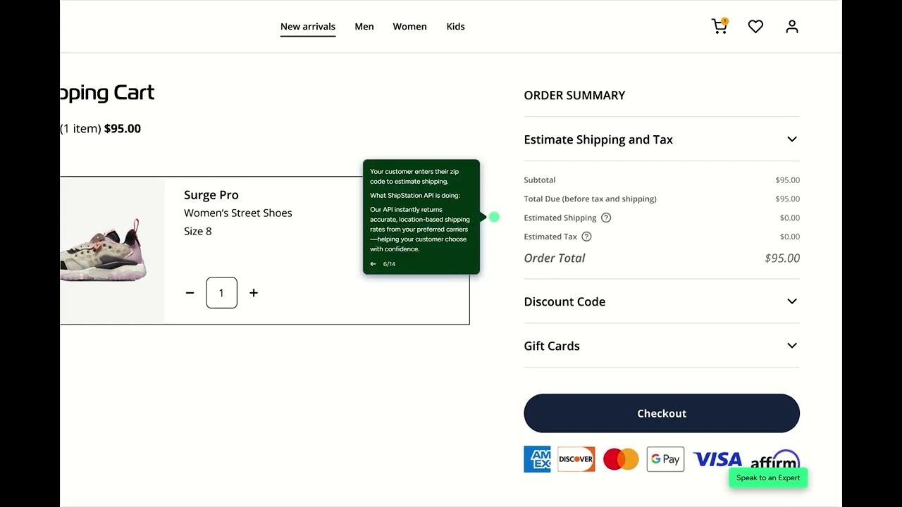 ShipStation API Checkout Experience