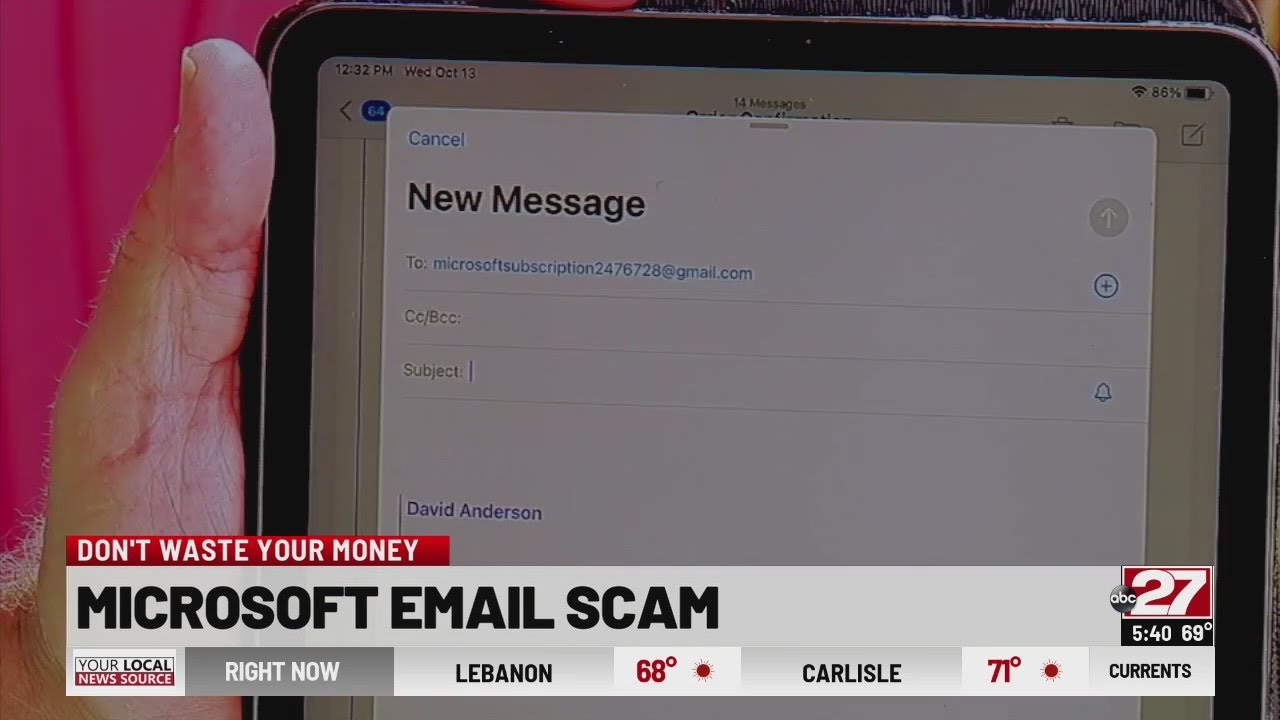 Don't Waste Your Money: Microsoft email scam