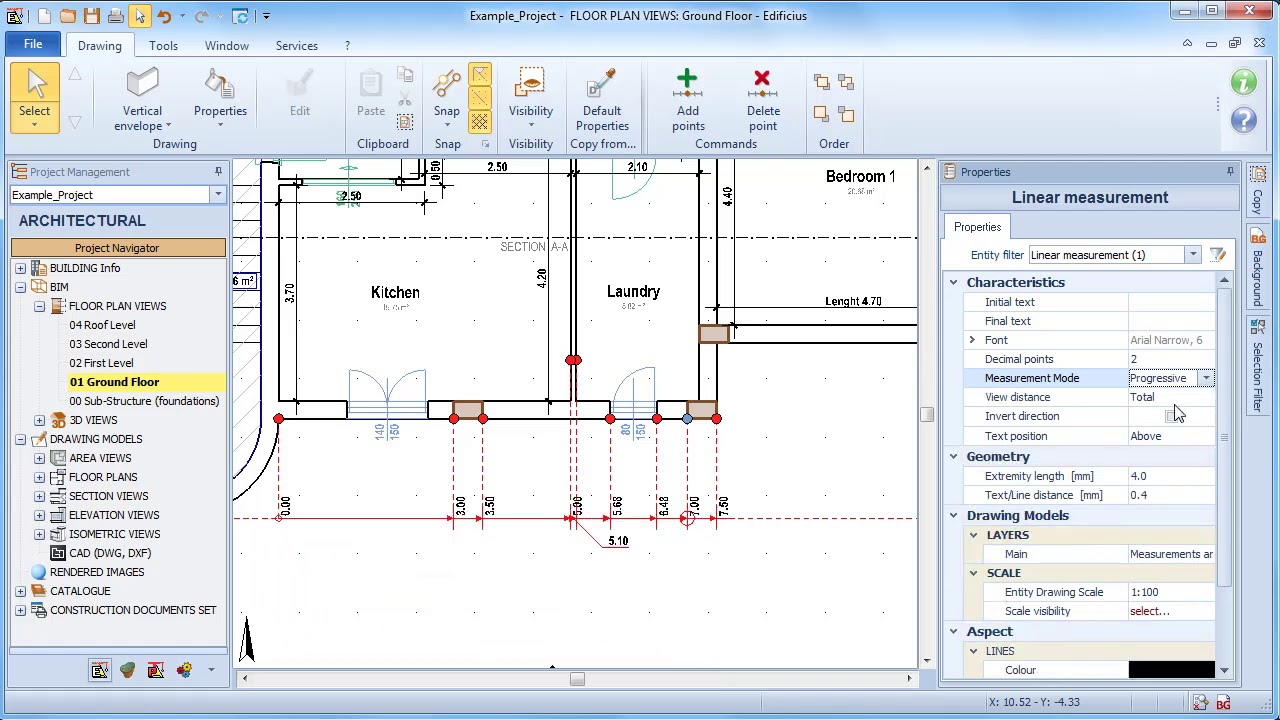 Edificius Tutorial - Dimension properties - ACCA software