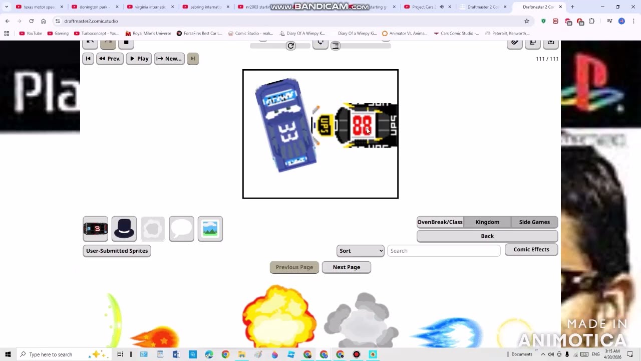 I made an Flipbook Animation in Draftmaster 2 Comic Studio (Chuck Armstrong vs Dale Jarrett)