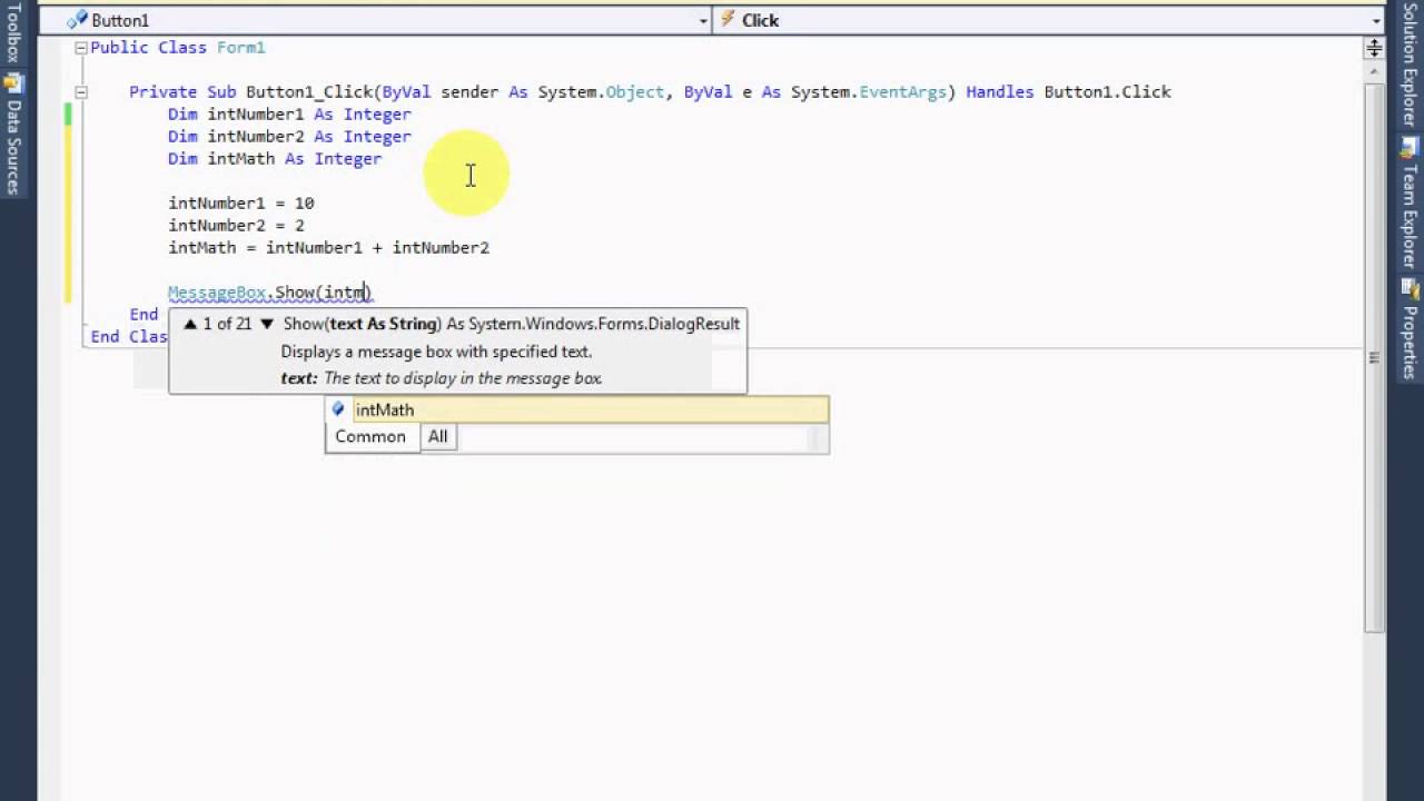VB NET Lecture5   Integer Math