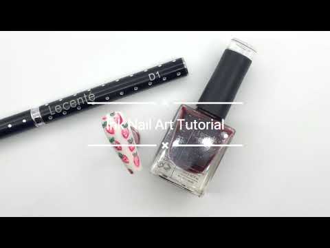 Strawberry Nail Art using Inks | Lecenté