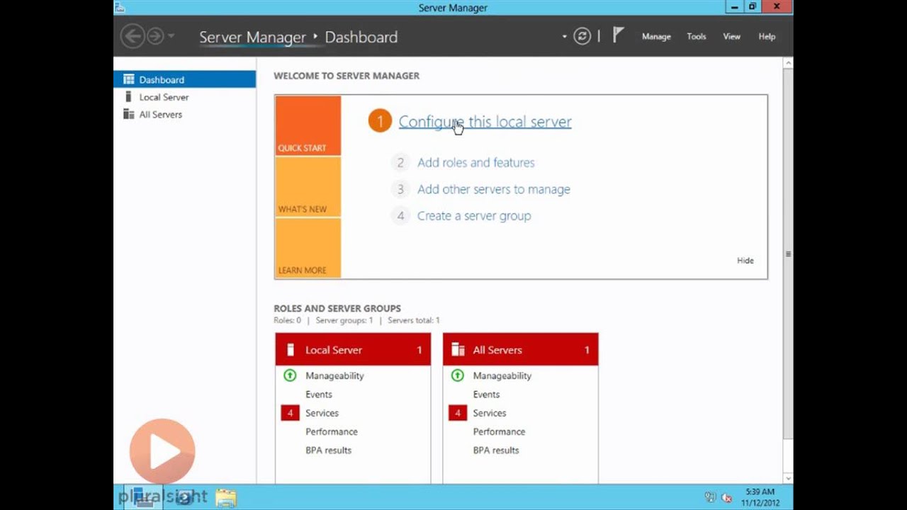 06. Installing Windows Server 2012 - Configuration Local Server