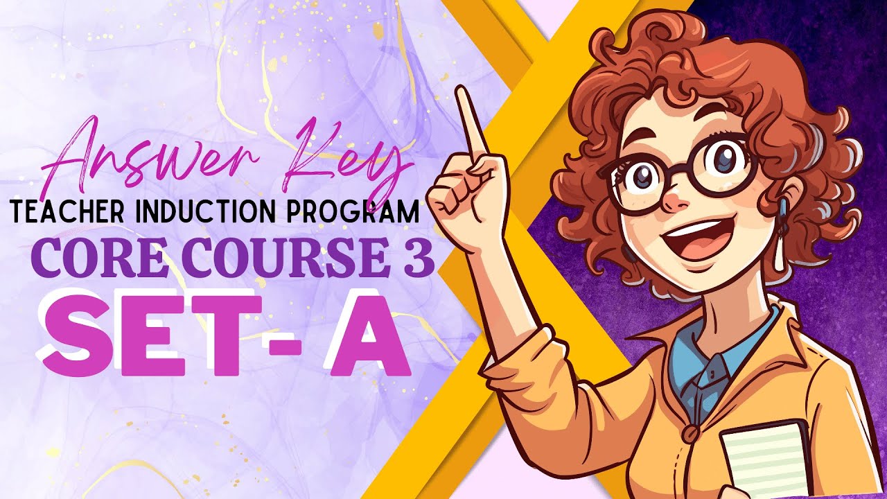 TIP Answer Key SET A CORE Course 03